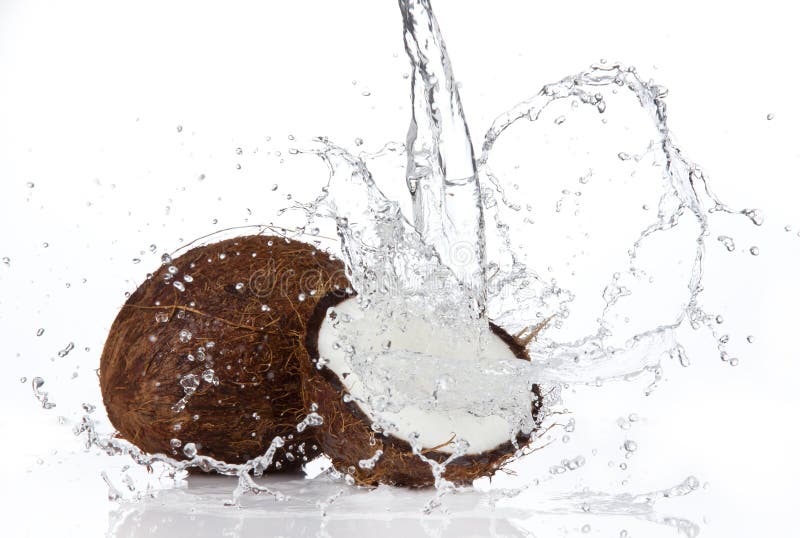 Coconut water drops stock photo. Image of coconuts, round - 6922334