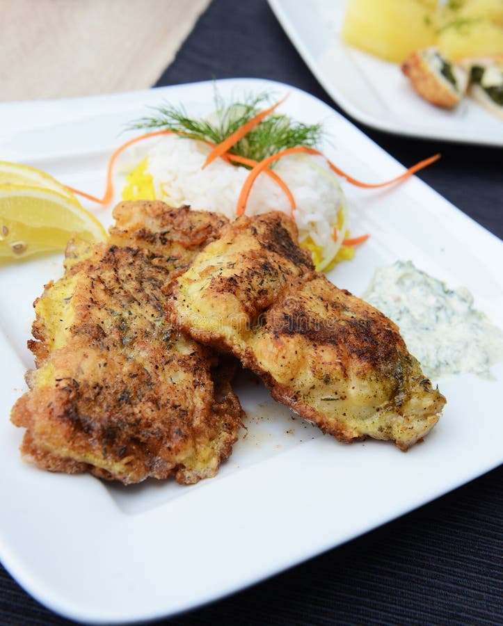 Fish fillets with cheese stock image. Image of balanced - 68084855