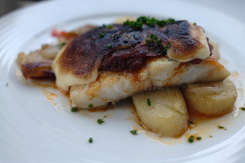 Cod Fish Receipt Ready To Eat Stock Photo - Image of food, steak: 376017590