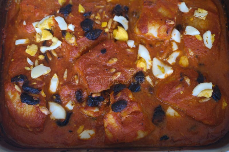 Cod Fish Receipt Ready To Eat Stock Photo - Image of filet, lunch ...