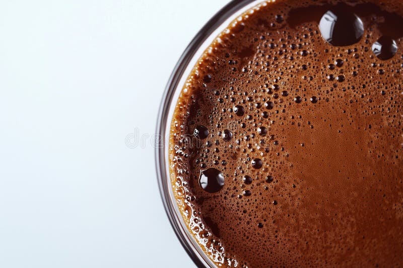Fresh Coffee Foam Close Up Ai Photo Stock Illustration - Illustration ...