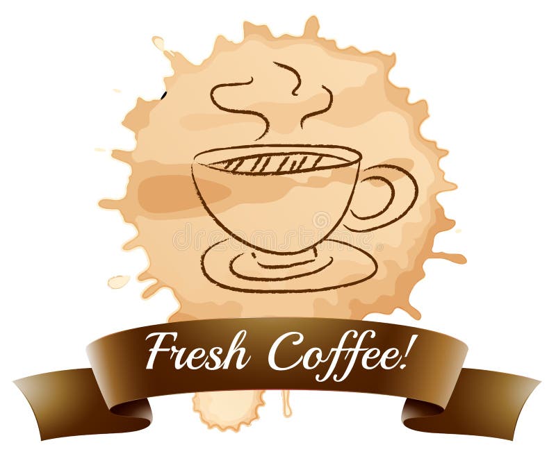Fresh Coffee Poster or Banner Stock Vector - Illustration of decoration ...