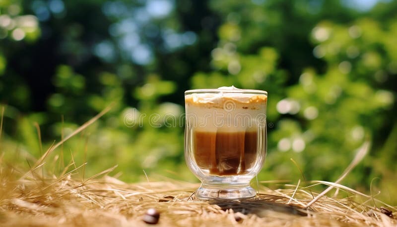 Fresh Coffee on a Table in Nature, a Summer Refreshment Generated by AI ...