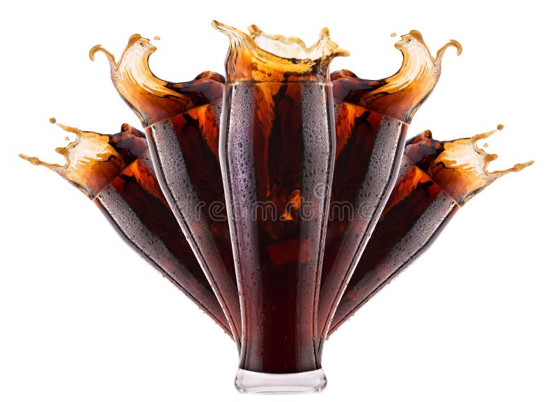 Fresh Cola Drink Background with Splash Stock Photo - Image of object ...