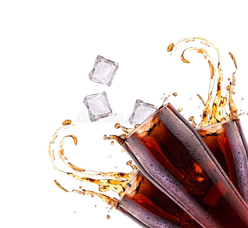 Fresh Cola Drink Background with Splash Stock Image - Image of glass ...