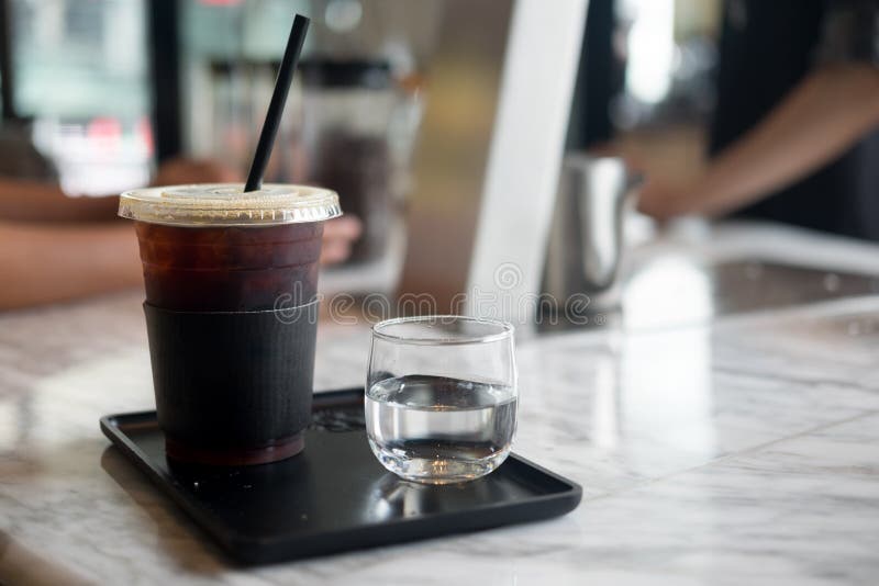 Fresh cold black coffee stock photo. Image of beverage - 122811362