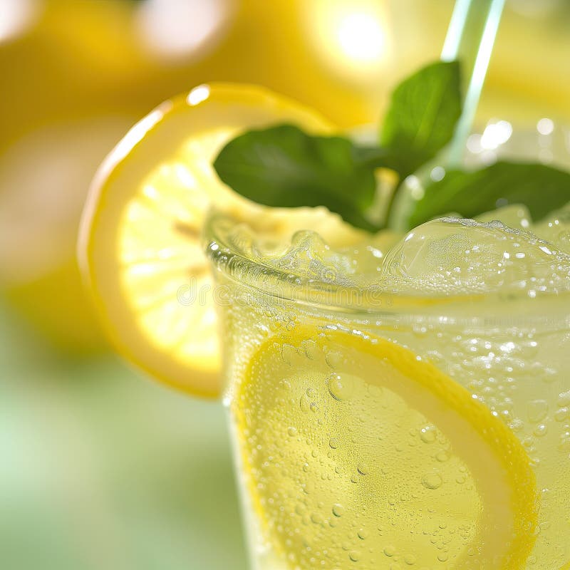 Fresh Cold Drinks- Glass of Lemonade Stock Illustration - Illustration ...