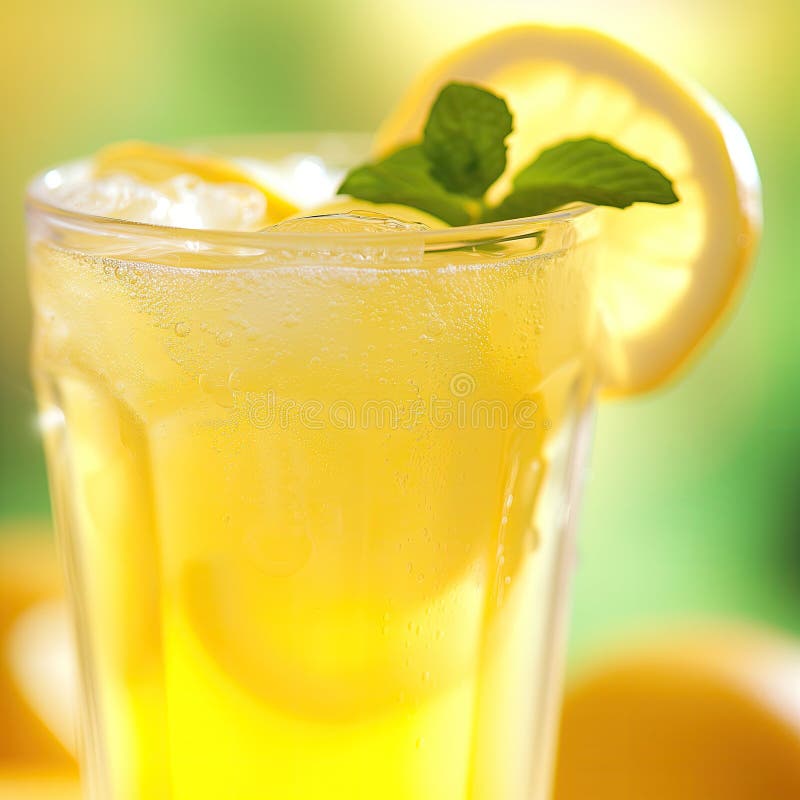 Fresh Cold Drinks- Glass of Lemonade Stock Illustration - Illustration ...