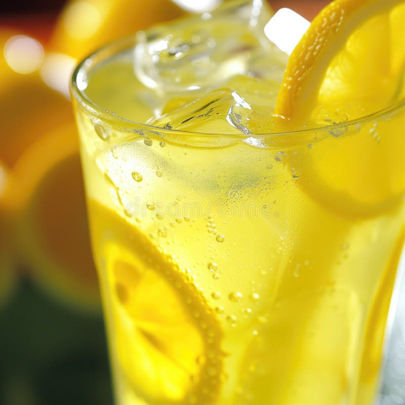 Fresh Cold Drinks- Glass of Lemonade Stock Illustration - Illustration ...
