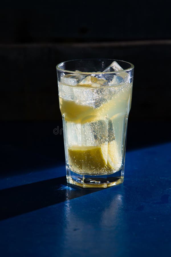 Cold lemon drink stock image. Image of beverage, liquid - 115123691