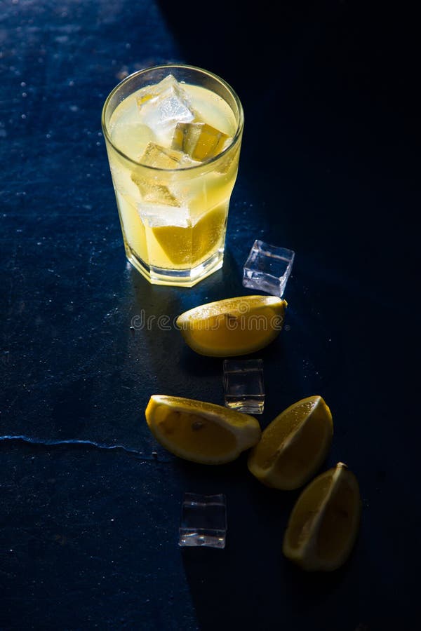 Cold lemon drink stock image. Image of healthy, juice - 115123823