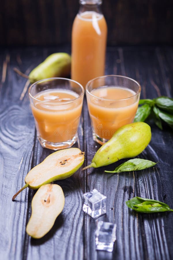 Cold pear drink stock photo. Image of object, sweet - 100259812