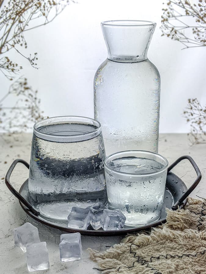 Fresh Cold Plain Water in a Summer Stock Photo - Image of drink, wine ...