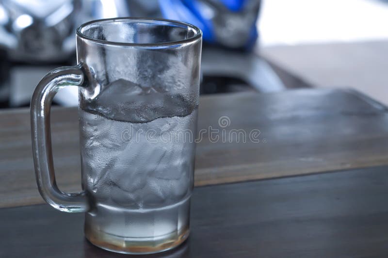 Fresh Cold Water with Ice in the Glass Stock Image - Image of fresh ...