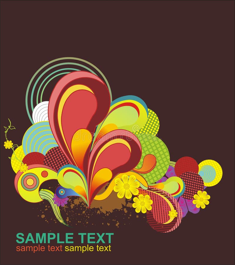 Fresh Colorful Design Elements Stock Illustration - Illustration of ...