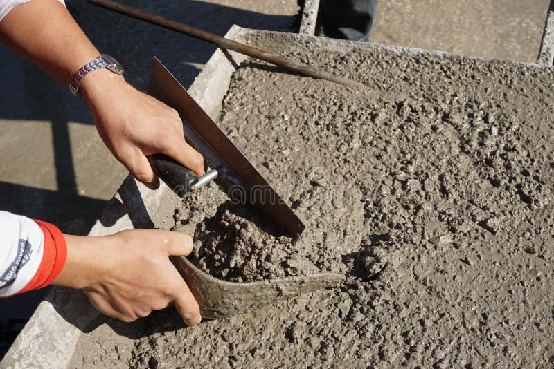 Fresh Concrete Sampling for Testing Stock Image - Image of cement ...