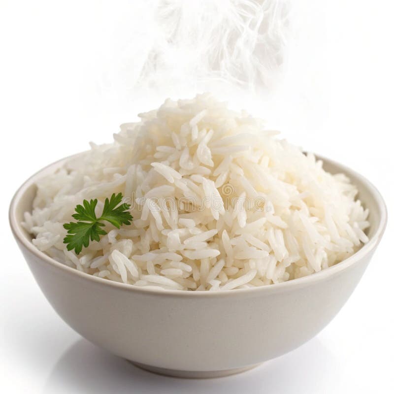 Fresh Cooked White Basmati Rice Isolated on Transparent Background ...