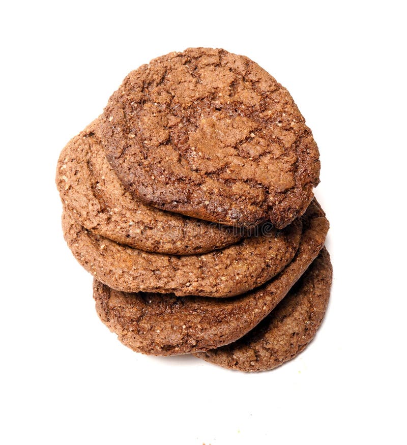 Delicious Cookies on a White Background. Stock Photo - Image of grain ...