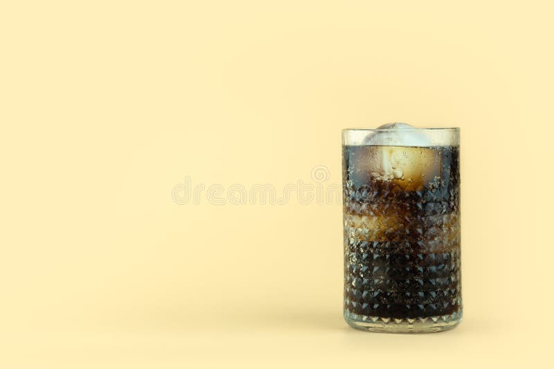Fresh Cool Glass of Soft Drink with Ice Stock Photo - Image of drop ...