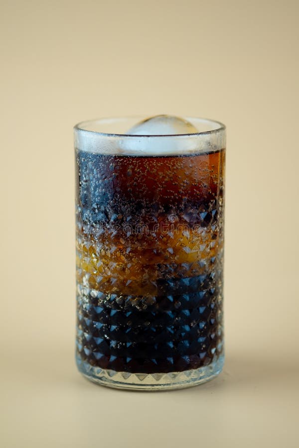 Fresh Cool Glass of Soft Drink with Ice Stock Photo - Image of ...