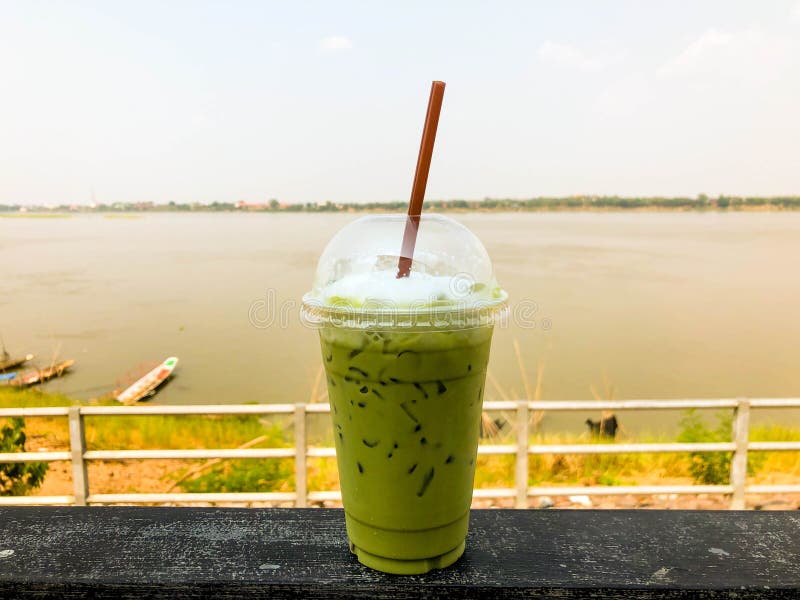 Fresh cool green tea glass stock photo. Image of liquid - 146020734