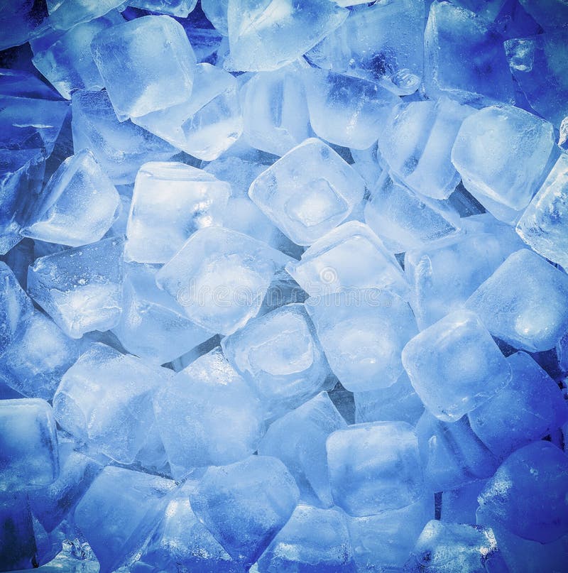 Fresh Cool Blue Ice Cube Background Stock Image - Image of frosty ...