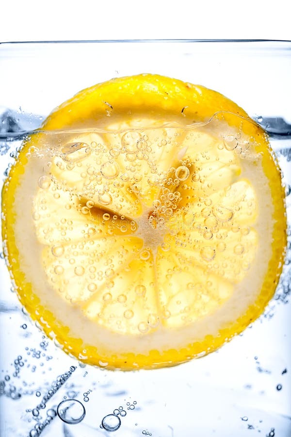 Fresh Cool Water with Ice and Lemon Stock Image - Image of drink ...