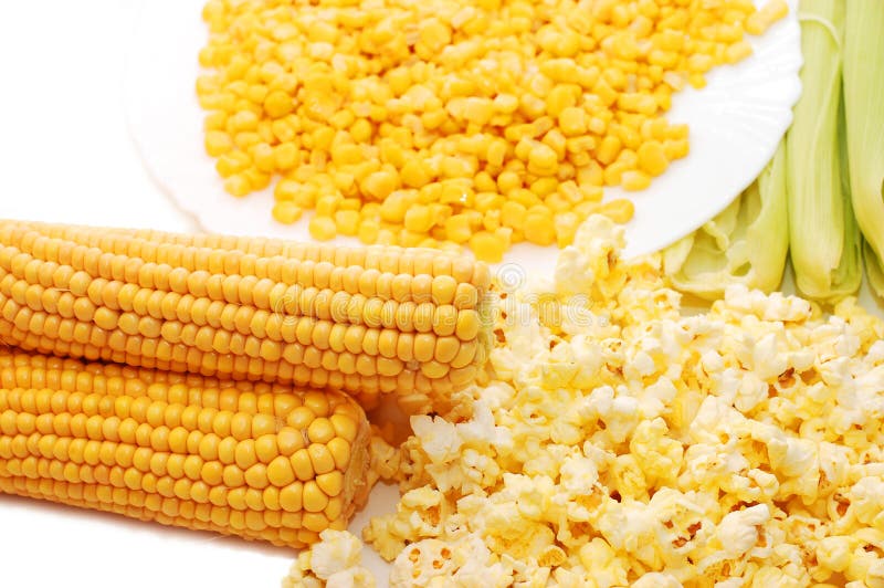 Fresh corn with us flags stock image. Image of agriculture - 25545259