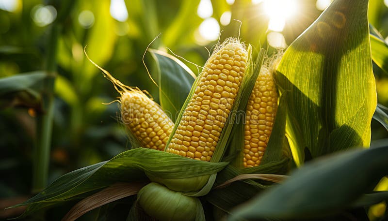 Fresh Corn on the Cob, a Summer Delight Generated by AI Stock Image ...
