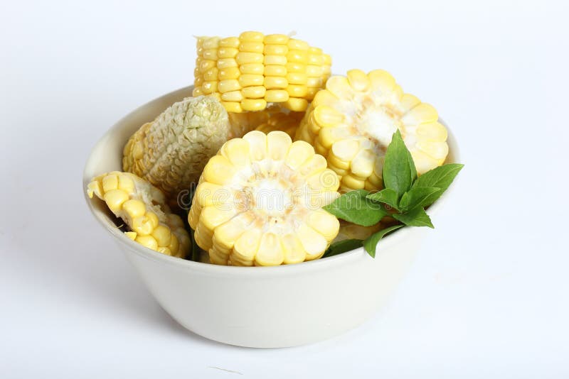 Fresh Corn Cut into pieces stock image. Image of leaf - 33070859