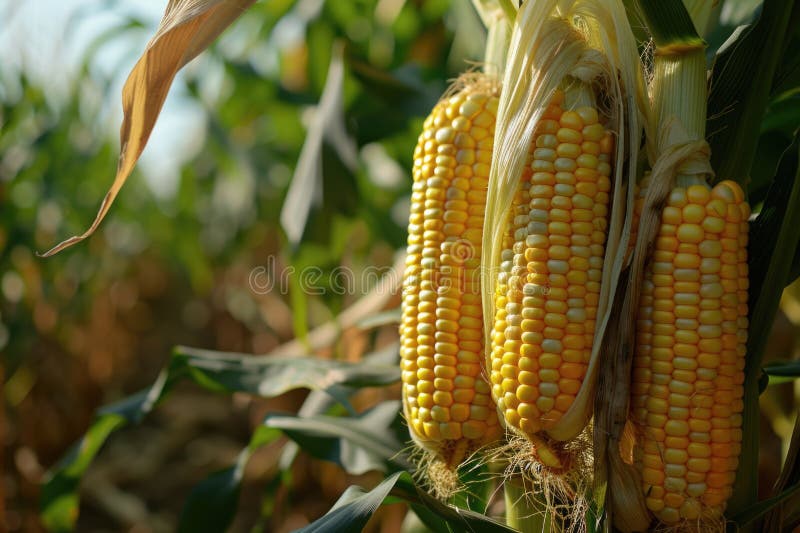 Corn Hanging from Tree Branch Stock Image - Image of rustic, farming ...