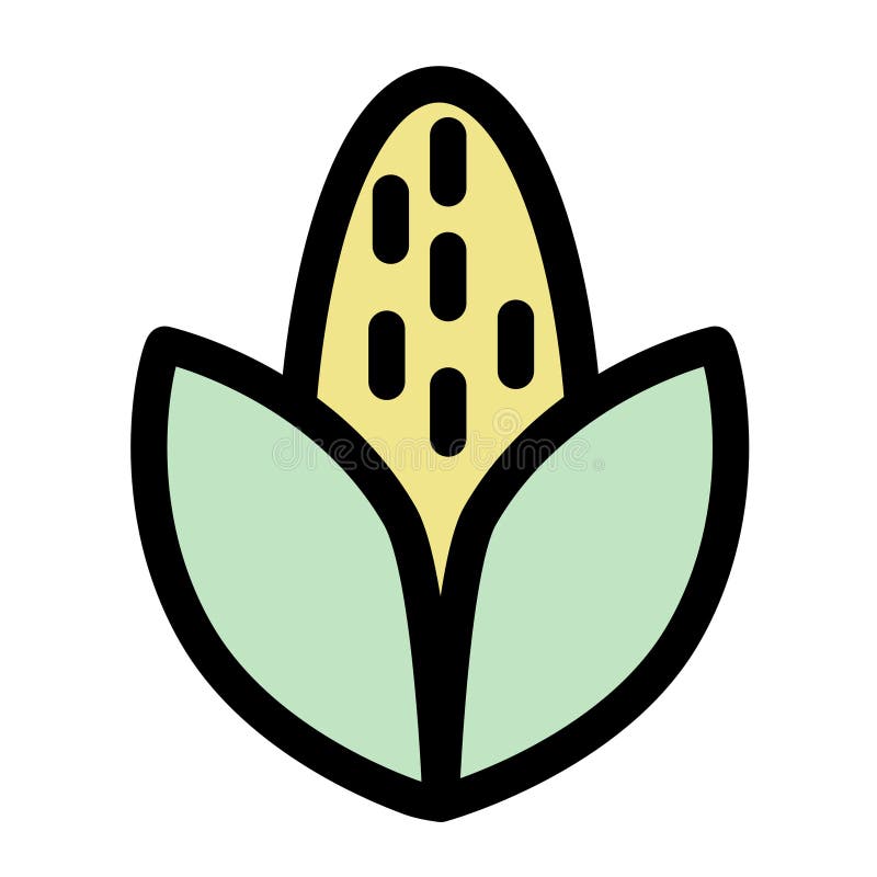 Fresh Corn Symbol - Ecological Farming Icon Stock Illustration ...