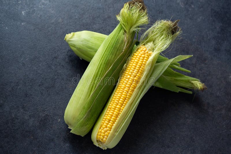 Fresh corn on the table stock image. Image of natural - 81971071