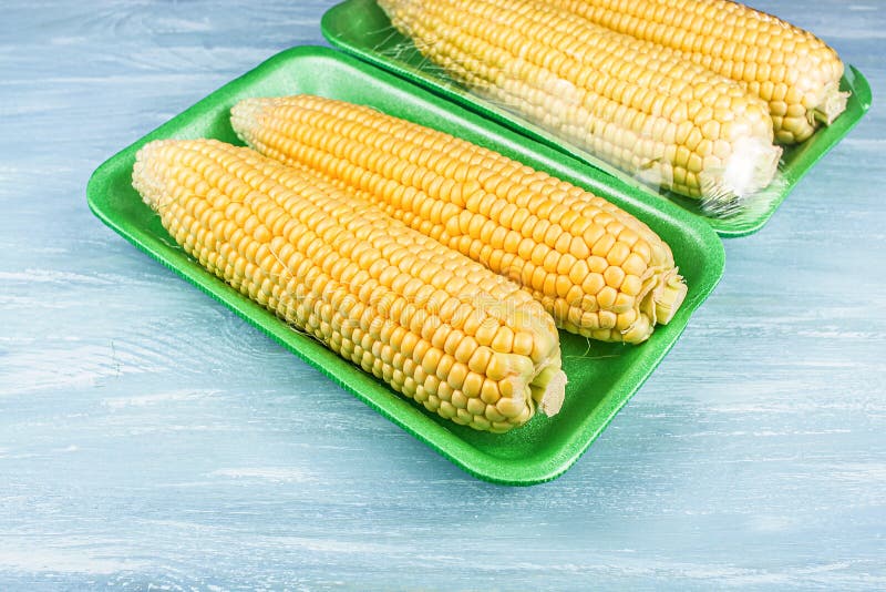 Fresh Corn on the Table, Cooking Stock Image - Image of healthy ...