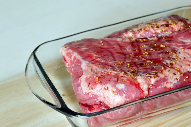 Fresh corned beef stock image. Image of food, glassware - 68631941