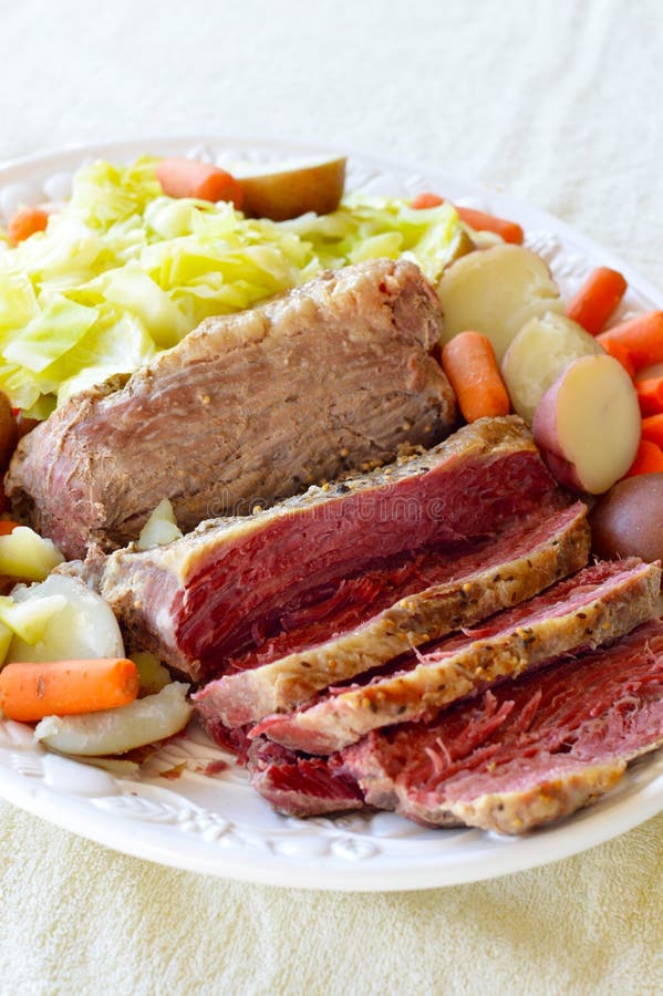 Fresh corned beef stock photo. Image of plate, savory - 69045930