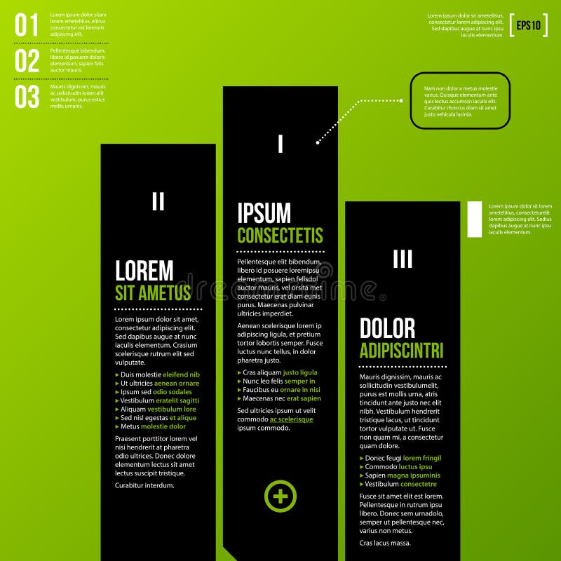 Fresh Corporate Chart Template in Flat Style on Green Background Stock ...