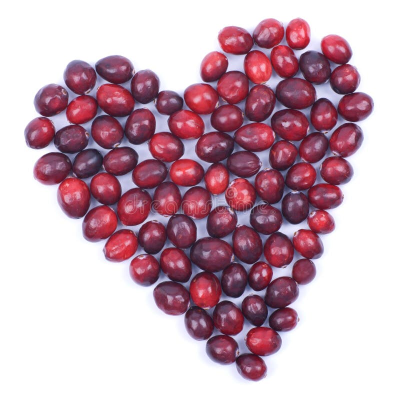 Fresh cranberries, heart stock image. Image of organic - 27336013