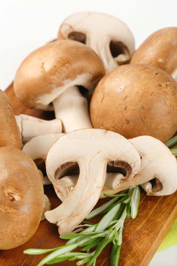 Fresh cremini mushrooms stock image. Image of fresh, cutting - 56201555