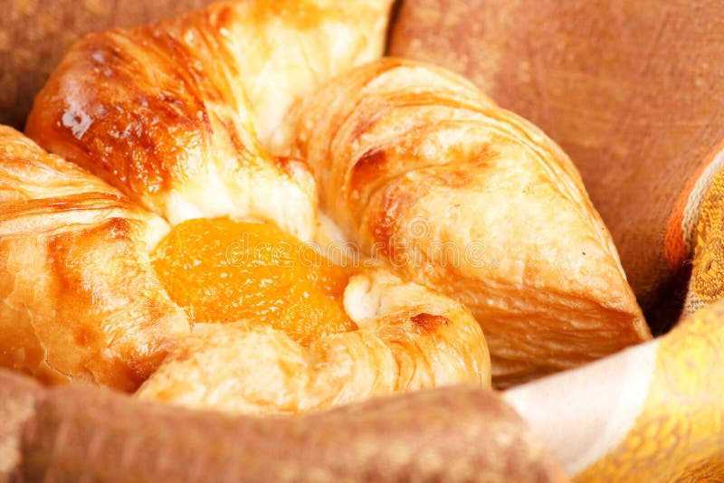 Fresh croissant stock photo. Image of roll, peach, horizontal - 8794798