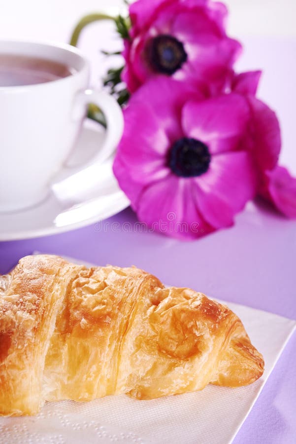 Fresh croissant stock image. Image of roll, floral, meal - 36816339