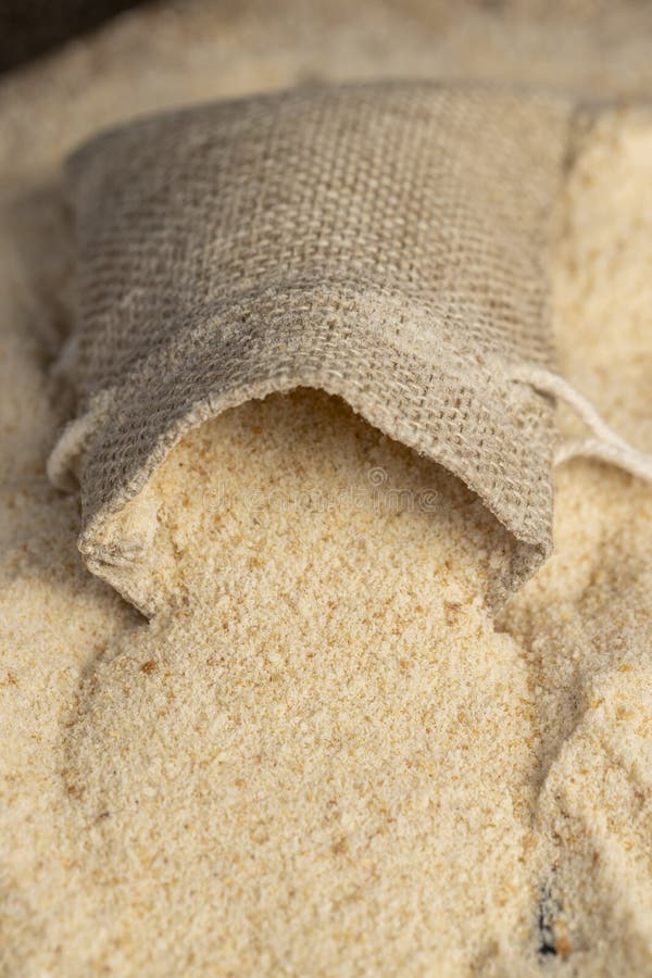 Fresh Crumbly Bread Crumbs from Dehydrated White Bread Stock Photo ...