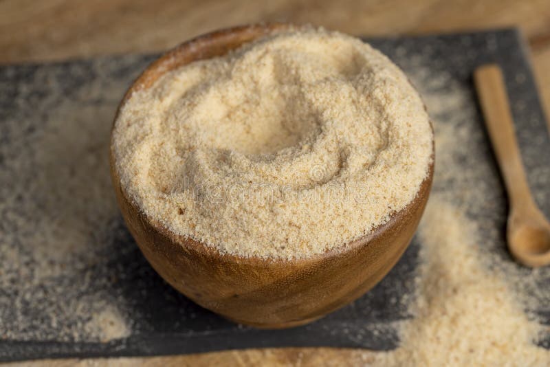 Fresh Crumbly Bread Crumbs from Dehydrated White Bread Stock Photo ...