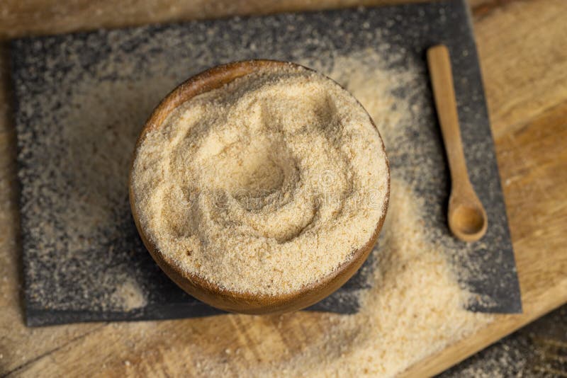 Fresh Crumbly Bread Crumbs from Dehydrated White Bread Stock Photo ...