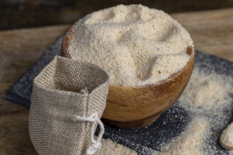 Fresh Crumbly Bread Crumbs from Dehydrated White Bread Stock Photo ...