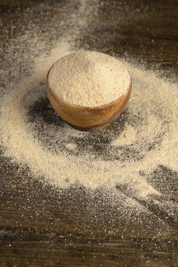 Fresh Crumbly Bread Crumbs from Dehydrated White Bread Stock Image ...