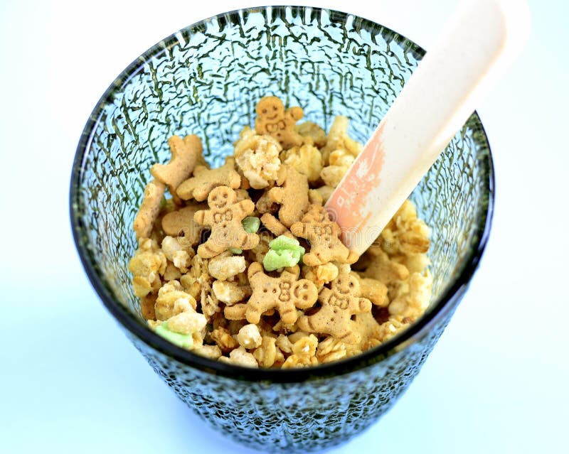 Fresh Crunchy Baby Muesli with Smileys Stock Photo - Image of breakfast ...