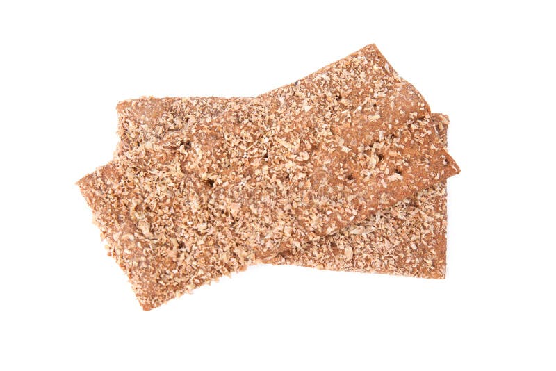 Fresh Crunchy Rye Crispbreads Isolated on White Stock Image - Image of ...