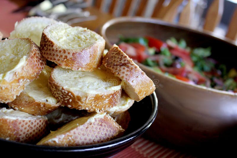 Fresh Crusty Bread on Table Stock Photo - Image of crusty, gourmet ...