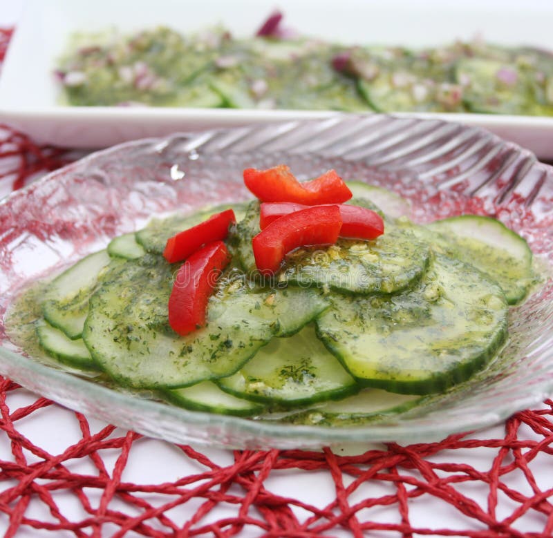 Fresh cucumber salad stock photo. Image of tasty, cucumber - 37468778